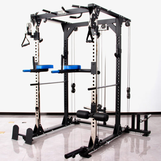 MAXUM F-220 – Plate-Loaded Functional Trainer Power Rack Home Gym